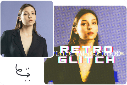 Add Glitch Effect to Image Online Free | Picsman