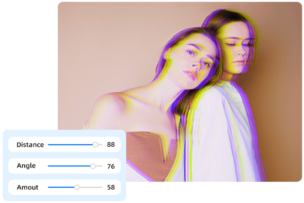Add Glitch Effect to Image Online Free | Picsman